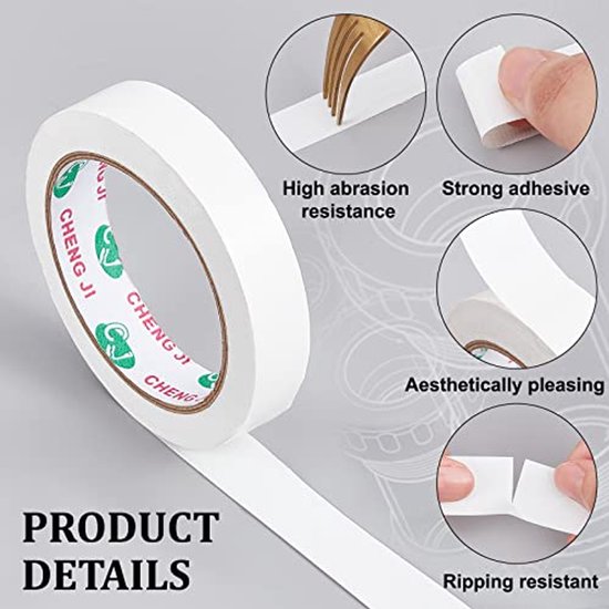 3/4 Inch x 20m Bookbinding Repair Tape White Fabric Tape Self Adhesive ...