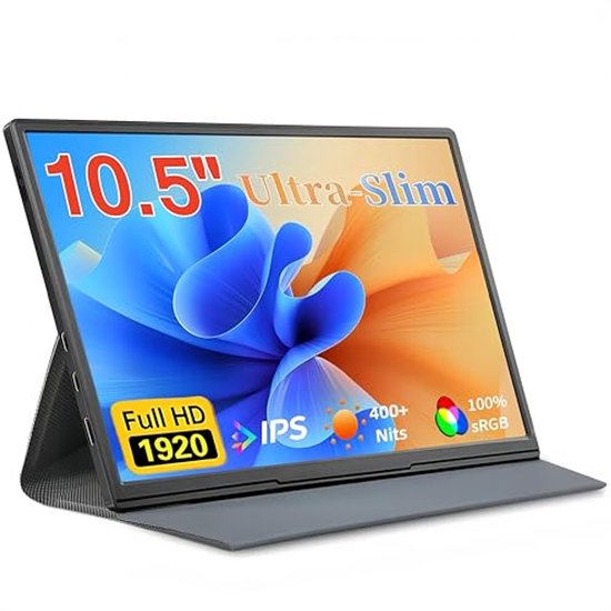 Draagbare Monitor 10.5 Inch FHD IPS Scherm 1920x1280 USB-C HDMI Voor ...