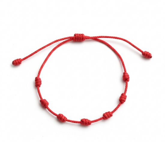 Rode verstelbare koord armbandenset – minimalistische armbanden voor ...