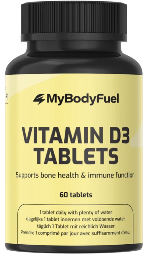 MyBodyFuel - Vitamine D3 Tabletten - 25 µg (1000 IE) - Vitamine D voor ...