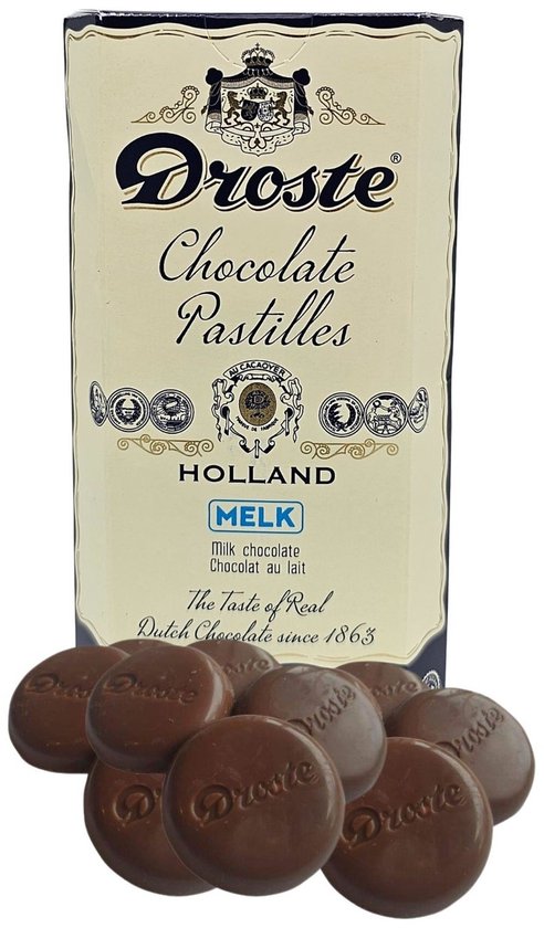 Droste Chocolade Pastilles - Melk - Klassieke Nederlandse melkchocolade ...