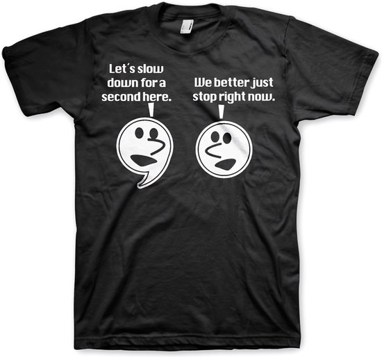 Hybris Let's Slow Down For A Second T-Shirt Black-L | bol