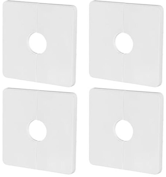 4pcs Square Plumbing Cover Plates, Shower Faucet Cover Plate Square ...