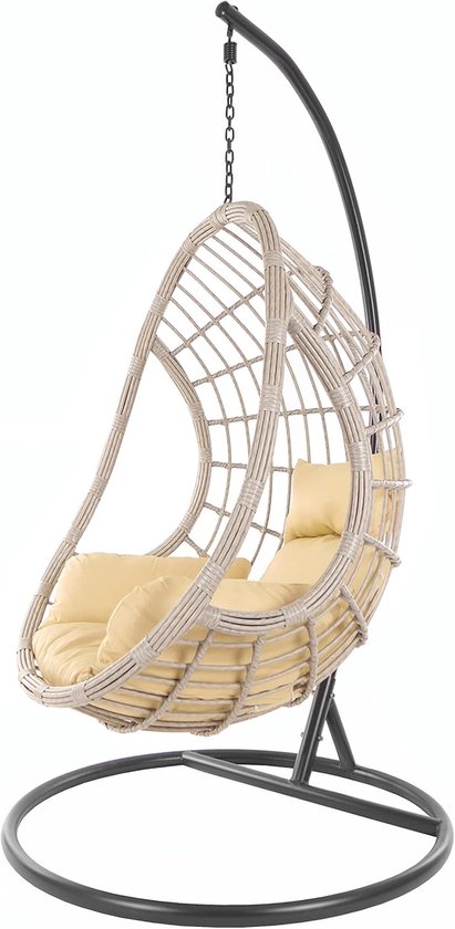 Complete set hangstoel met frame en kussens - Modern en stijlvol ...