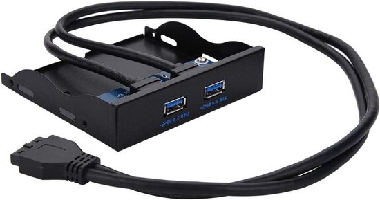 USB 3.0 Floppy Front Panel met 2-Poort, 3,5" Floppy Bay 19 Pin naar 2 ...