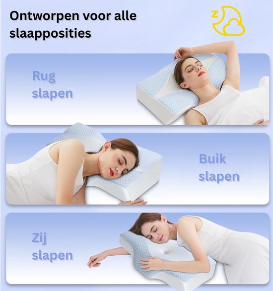 Anti Snurk Kussen - Apneu Producten - Hoofdkussen Nekpijn | bol