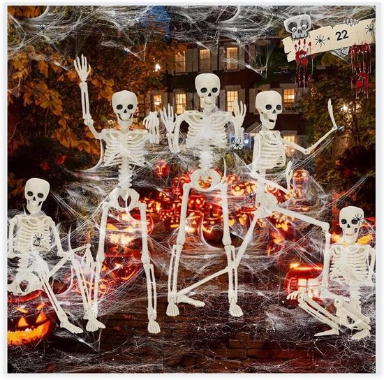 Halloween beweegbaar Skelet 5PACK- 40 cm full body Halloween Skelet ...