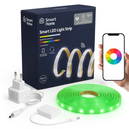 Livarno Smart Home LED Strip 2 Meter - Slimme RGBW LED Verlichting met ...