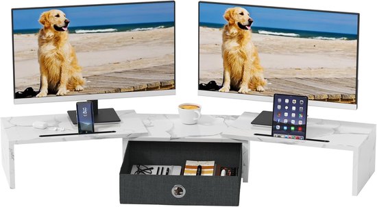 Monitorverhoging bureau, monitorstandaard met lade ...