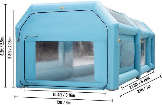 Mobiele Opblaasbare Spuitcabine – Spuittent – Verfspuitcabine ...