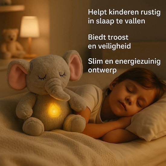 Olifant Knuffel - Ademende Olifant - Breathing Olifant - Met Hartslag ...