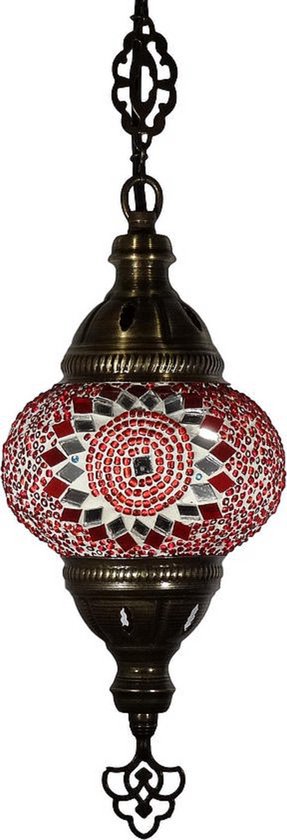Oosterse lamp - hanglamp van glasmozaïek - 1 stuk - handgemaakt met ...