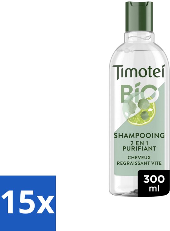 15 x Timotei - Shampoo - Eucalyptus & Limoen - Biologisch - 2in1 ...