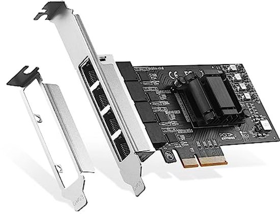 4 Poorten 2.5G PCIe Netwerkadapter - RJ45 Ethernet NIC Kaart met PXE ...