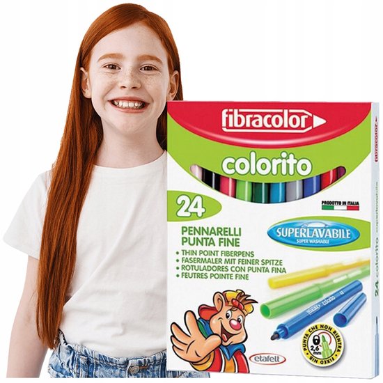 Fibracolor Kleurrijke Stiften Set voor Kinderen - 24 Stuks | bol