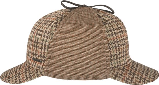 Hatland - Sherlock - Baseball cap met dubbele klep - Beige - Maat S ...