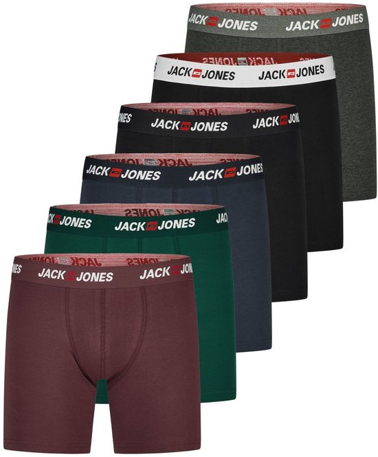 Jack & Jones Heren Boxershorts JACCORP LOGO BOXER BRIEFS 6 6 Pack ...