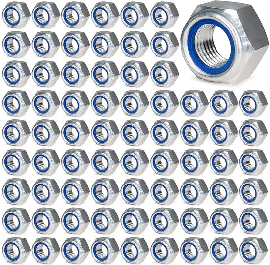 Allecto plus - 100 roestvrij stalen M5 zelfborgende moeren (100 stuks ...