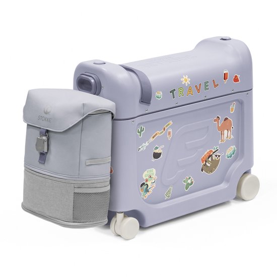 Stokke JetKids Reispakket, Arctic Blue - Met BedBox Ride-On koffer en ...