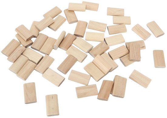 Houten pluggen set van 50 stuks - domino-kegels 8 x 40 mm - verbinding ...