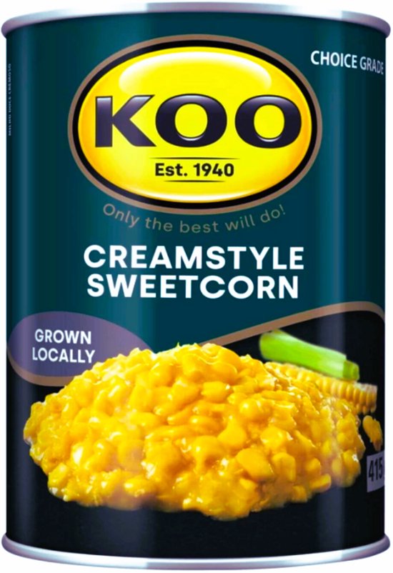 KOO Creamstyle Sweetcorn – South Africa - 415g- (Zuid-Afrika ...