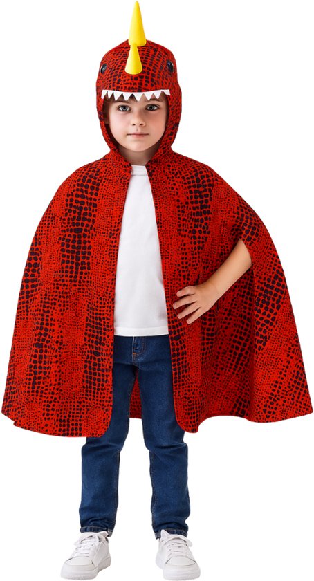 Joya Kids® Verkleedcape T-Rex | Dinosaurus Cape met Dino Kop op ...