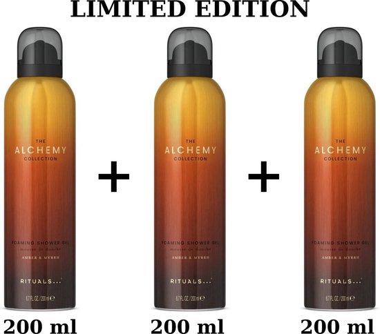 Rituals - The Alchemy Collection - 3 X Gel Shower Moussant 200 ml = 600 ...