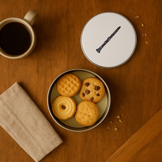 Hacebo® - Fluit koektrommel rond - Muziek - Muzikanten - koekblik ...