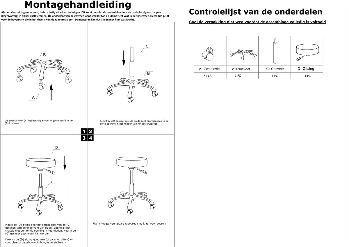 Novicum Odin Plus PU werkstoel met zitneigverstelling en verstelbare kantelbare... | bol