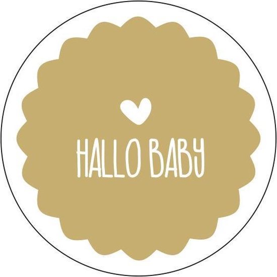 sticker Hello Baby sluitzegels cadeausticker geboorte kaartje 12 stuks ...