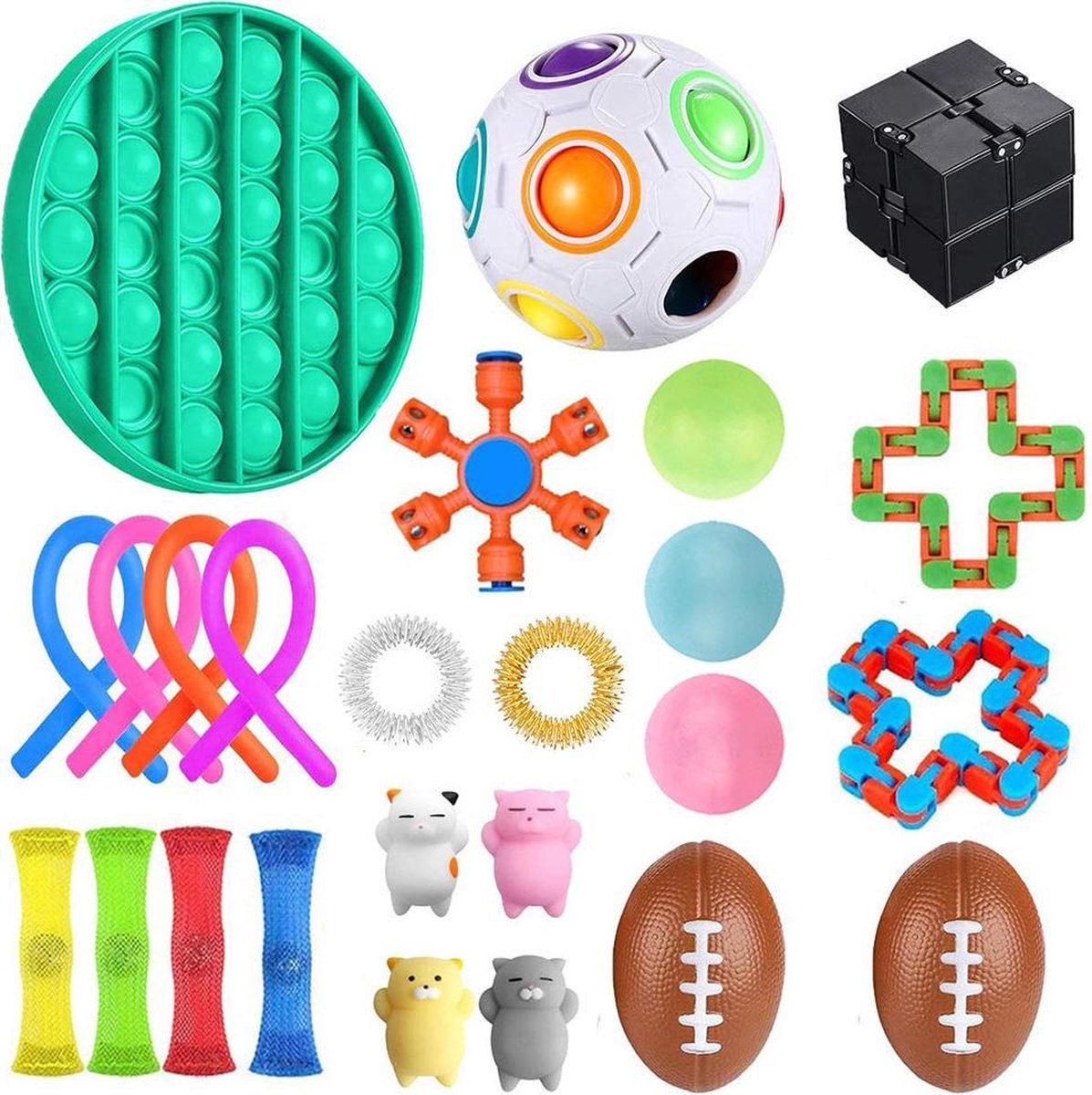 Fidget Toys Pakket - 25 Stuks - Deluxe Edition - Fidget Toys Set | bol