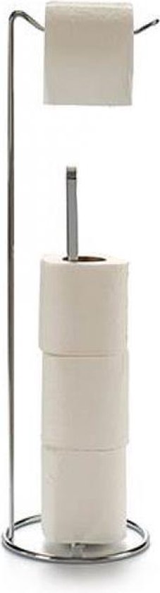 Clever Storage Wc rolhouder staand rvs - Zilver - Ophangen zonder boren ...