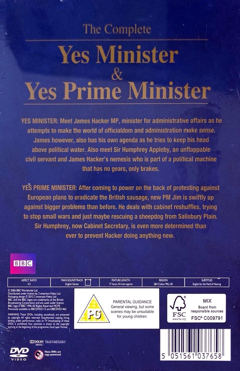bol.com | The Complete Yes Minister & Yes Prime Minister [DVD] (Dvd ...