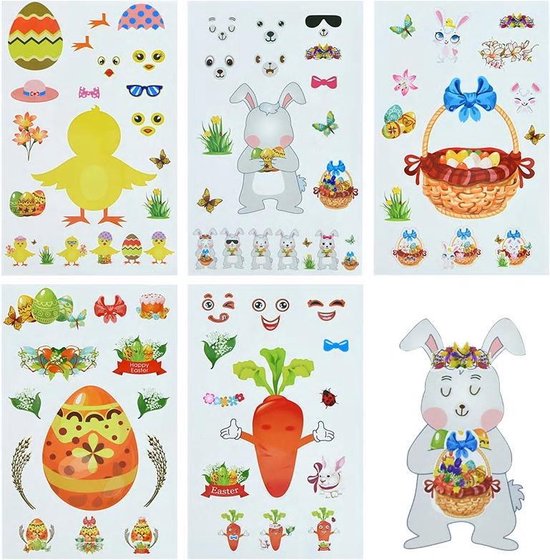 Sticker Pret Sticker Set Pasen (5 stuks) | bol.com