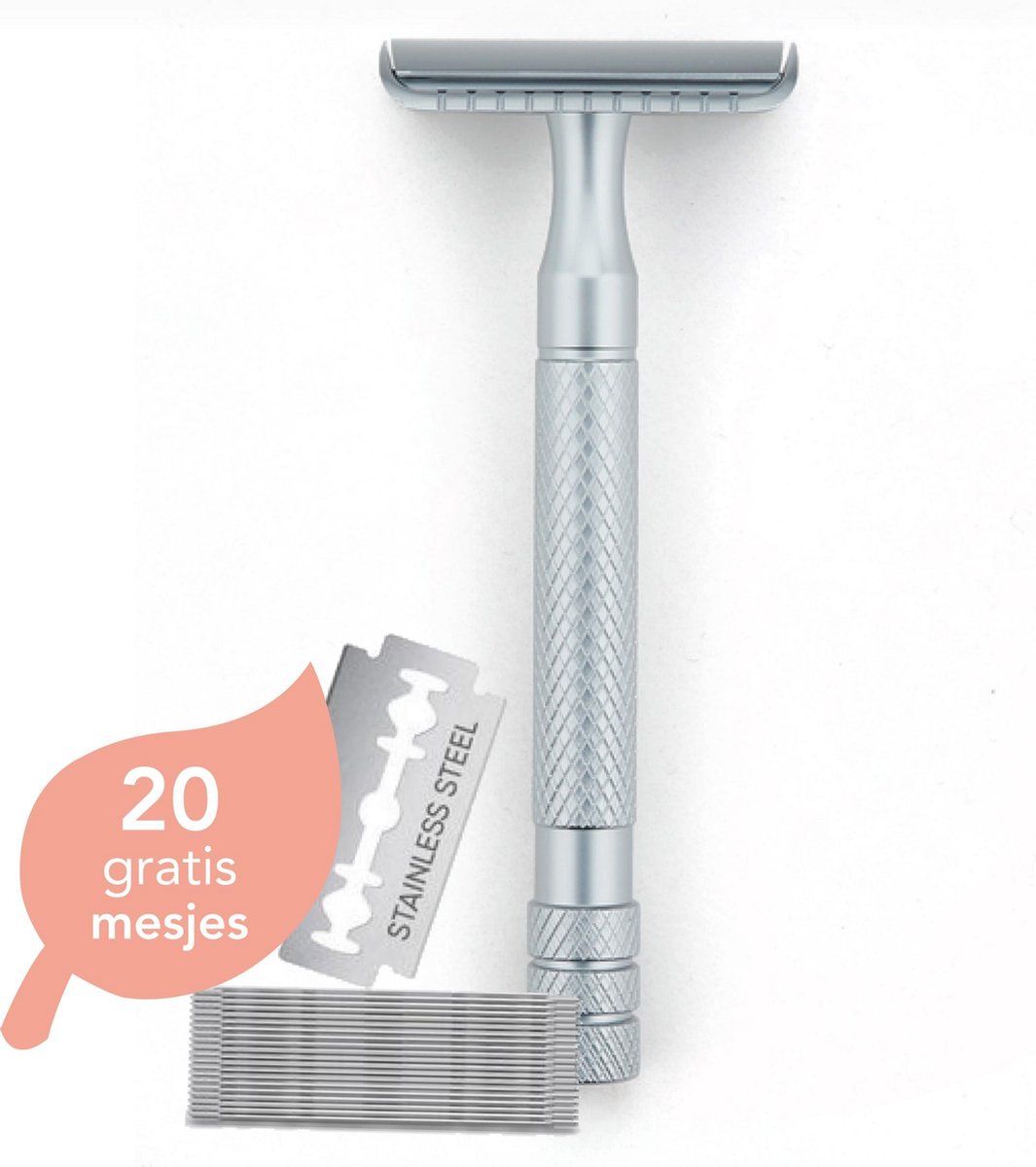 Zilveren Safety Razor - Scheermesjes – Scheermes – Double edge ...