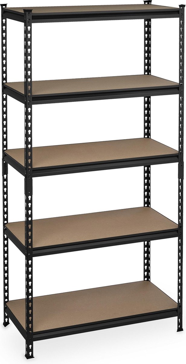 Relaxdays Opbergrek metaal - stellingkast 1800 kg - legbordstelling ...