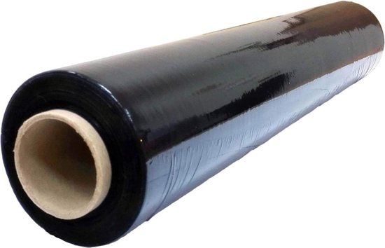 Inpakfolie Wikkelfolie Rekfolie Stretchfolie ZWART 50cm x 300m - 20m ...