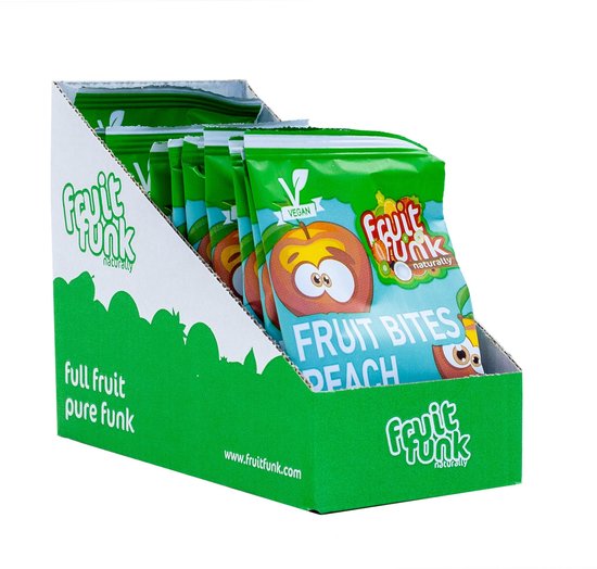 Fruitfunk Happybag Perzik (42 kleine uitdeelzakjes) Fruitsnack ...