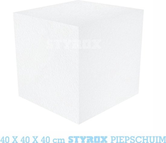 Cube en polystyrène - 40 cm - EPS150 pressage dur - bloc isomo | bol.com