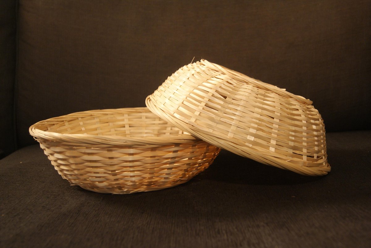 Rieten Mandjes - Set van 2 stuks - Ronde Rieten Manden - 30 cm x 9 cm ...