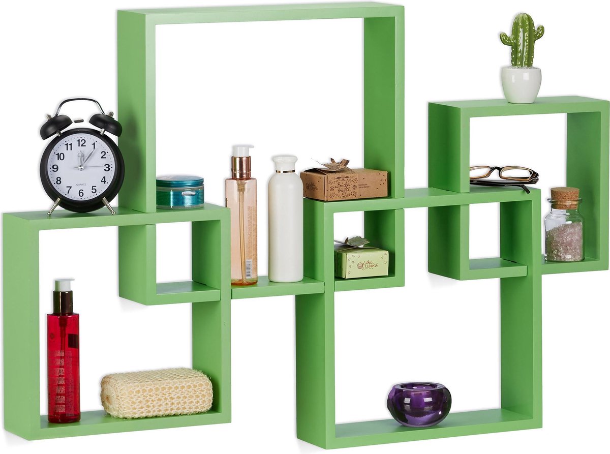 Relaxdays wandplank 4er set - boekenplank - wandboard - MDF - zwevend ...