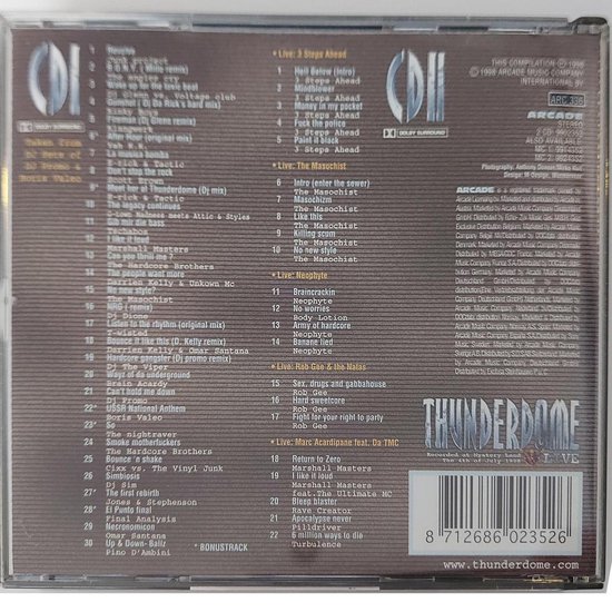 THUNDERDOME LIVE, Onbekend | CD (album) | Muziek | bol