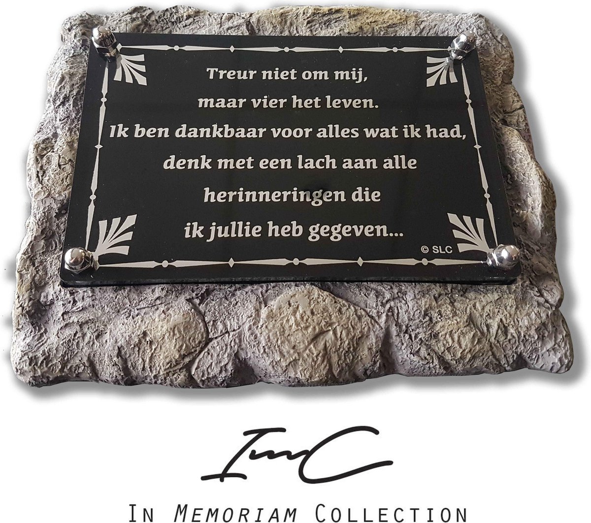 Marmer gedenksteen laatste groet Treur niet - Memoriam - overleden ...