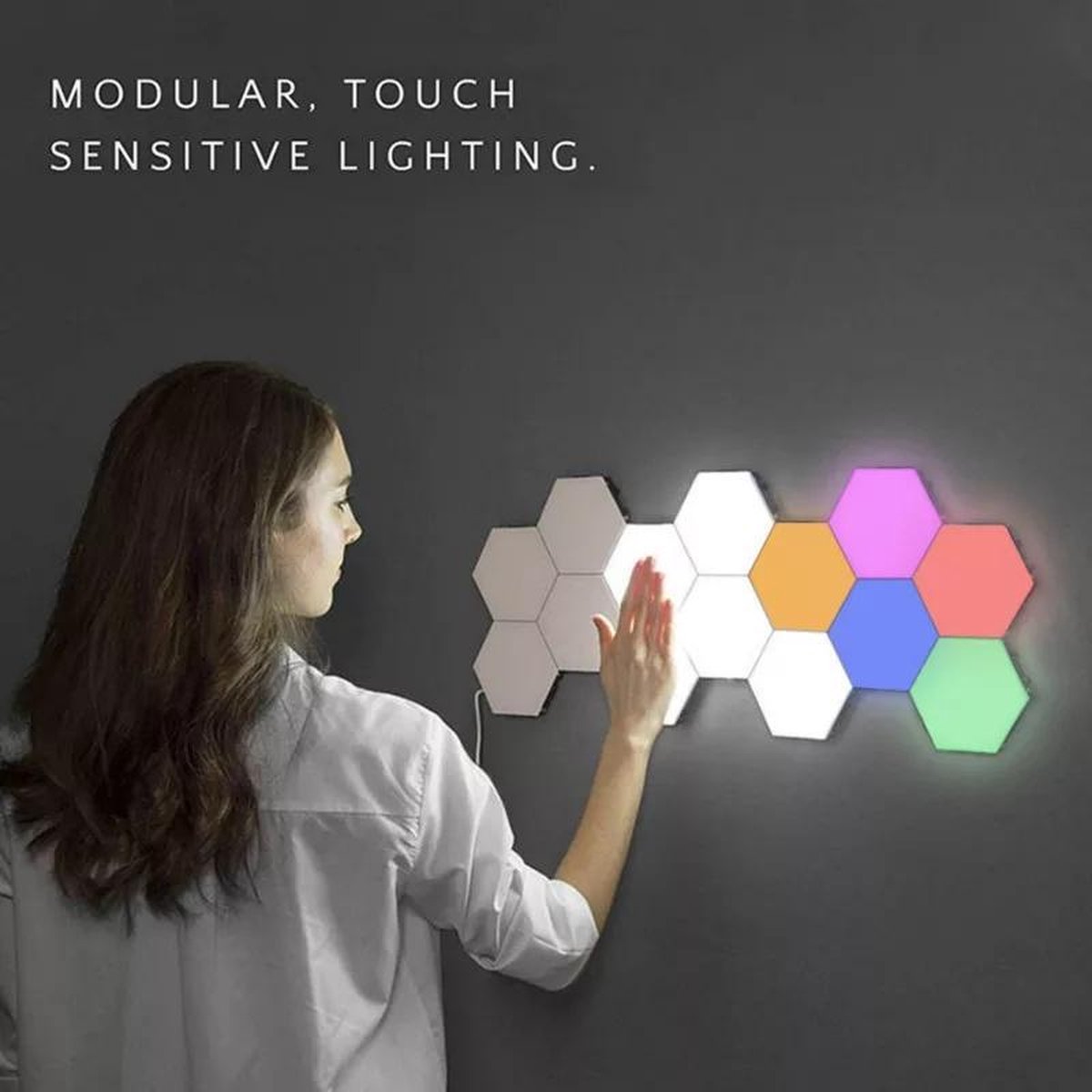 Touch LED 10x Panelen - Multicolour - RGB - Wandlamp - Gaming ...