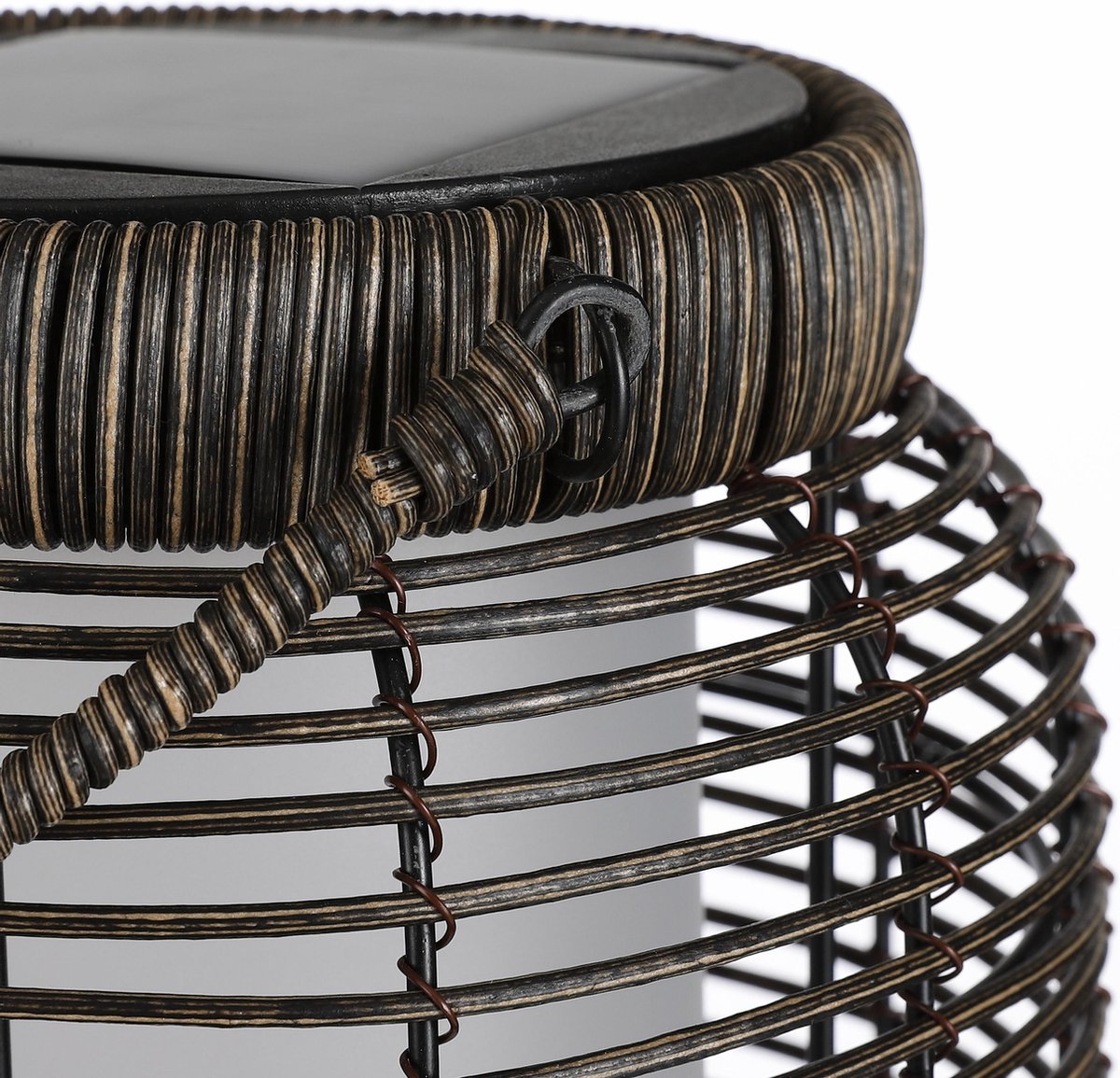 Luca Lighting Peak Lantaarn Solar - H29,5 x Ø18,5 cm - Donkerbruin | bol