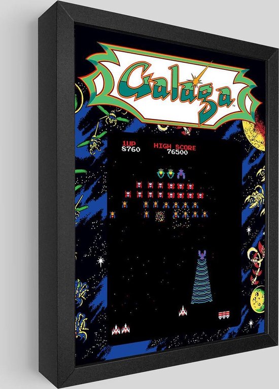 Artovision 3D® - 3D Shadow Box - Retro Arcade Game Art - GALAGA | bol