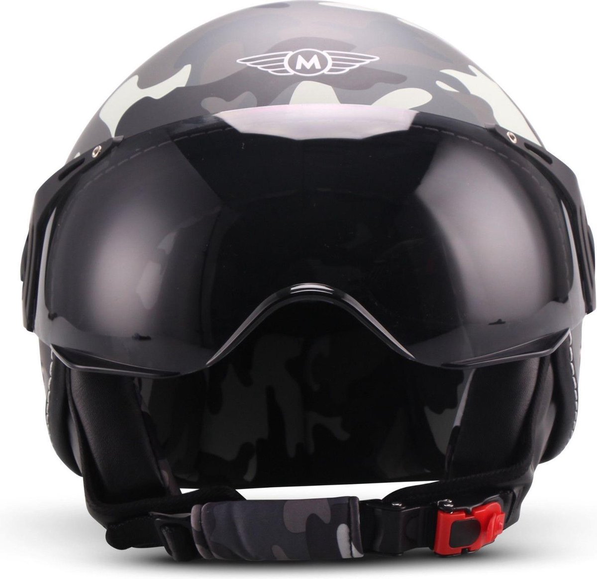 MOTO H45 Jethelm bromfietshelm, scooterhelm, motorhelm, Camouflage, L ...