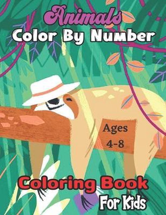 Animals Color By Number Coloring Book For Kids: Easy and Fun ...