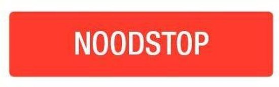 Noodstop bord - kunststof 105 x 37 mm | bol
