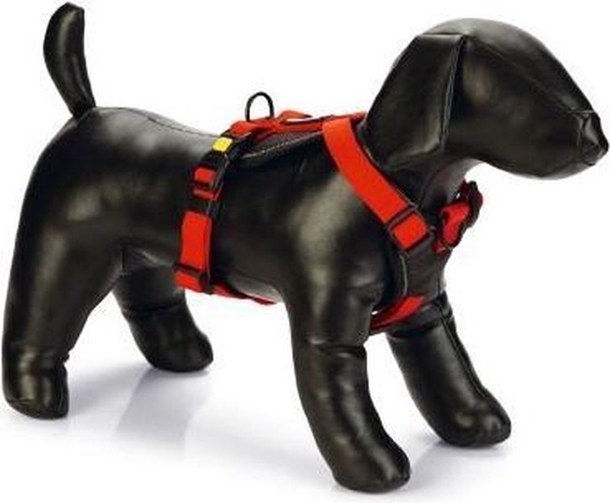 Beeztees Parinca Y-Tuig Hondentuig Nylon Rood 60-76 cm x 25 mm | bol